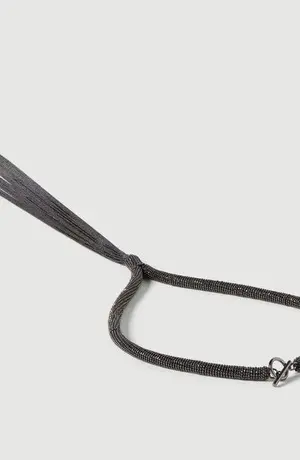Brunello Cucinelli Monili Tie Necklace - Black