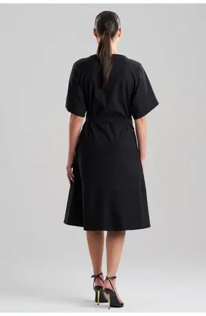 Natori Embroidered Boatneck Dress