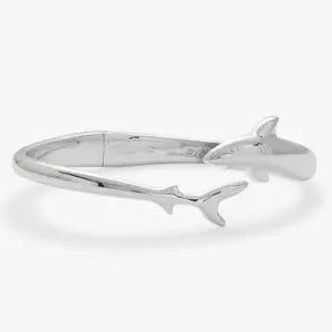 ALEX AND ANI Shark Bypass Cuff Bracelet - Silver