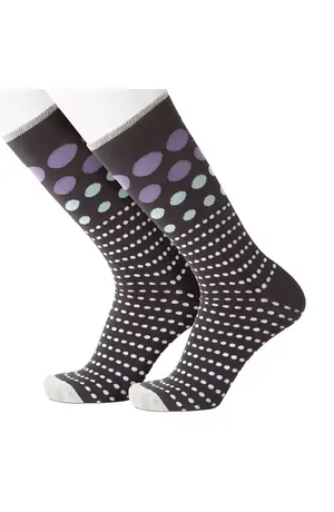 BEAU TIES OF VERMONT Dot Patterned Over-the-calf Socks - None