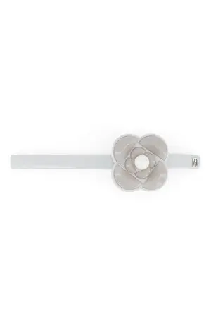Alexandre De Paris Camelia Graphique Acetate Barrette - Grey