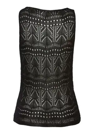 LASCANA Crochet V-neck Tank Top