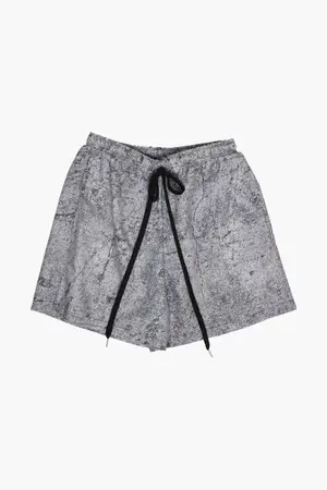 THE CELECT Smart Short With Faux Marble Print - Grey