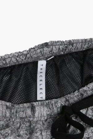 THE CELECT Smart Short With Faux Marble Print - Grey