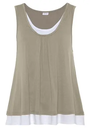LASCANA Layered Look Sleeveless Top