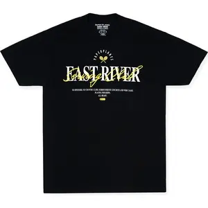 PAPER PLANES Planes East River Cotton Graphic T-shirt - Black