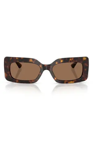JIMMY CHOO Rectangular Sunglasses - Havana/dark Brown
