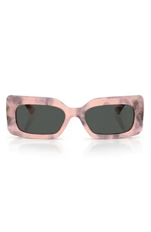 JIMMY CHOO Rectangular Sunglasses - Rose Havana/dark Grey