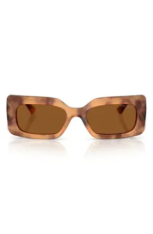 JIMMY CHOO Rectangular Sunglasses - Tan Havana/dark Brown