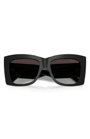 JIMMY CHOO Embellished Logo Square Sunglasses - Black/grey Gradient