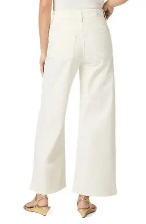 Paige Vanessa High Waist Ankle Wide Leg Jeans - Champagne Ecru