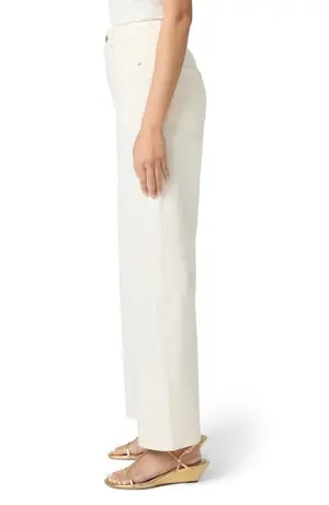 Paige Vanessa High Waist Ankle Wide Leg Jeans - Champagne Ecru