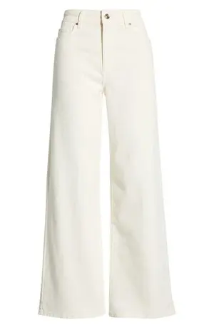 Paige Vanessa High Waist Ankle Wide Leg Jeans - Champagne Ecru