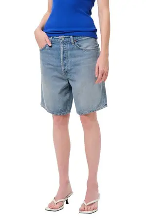 AGOLDE Indra Long Denim Shorts
