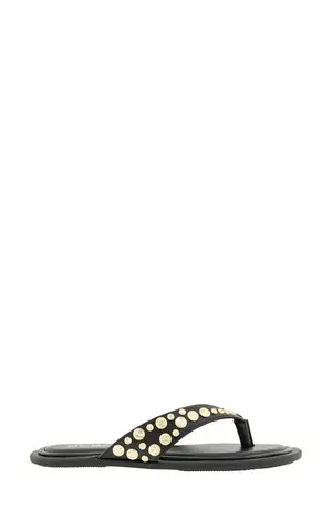 Bcbgmaxazria Studded Flip Flops - Black