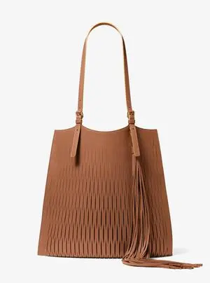 Michael Kors Marianne Perforated Leather Market Bag