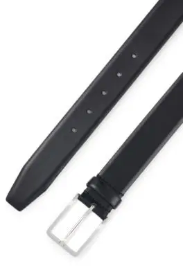 BOSS Italian Leather Pin-buckle Belt - Black