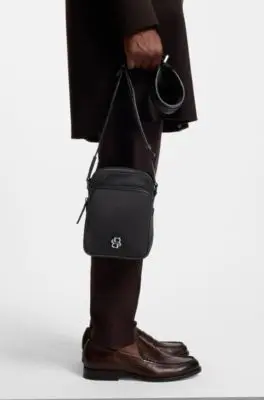 BOSS Reporter Bag With Double B Monogram Hardware