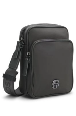 BOSS Reporter Bag With Double B Monogram Hardware - Grey