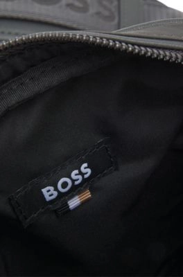 BOSS Reporter Bag With Double B Monogram Hardware - Grey