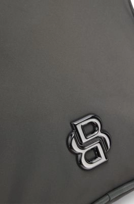 BOSS Reporter Bag With Double B Monogram Hardware - Grey
