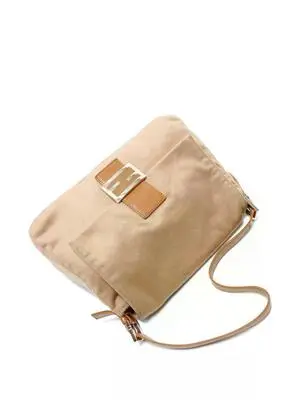 Fendi Wool Felt Baguette Shoulder Bag - Brown