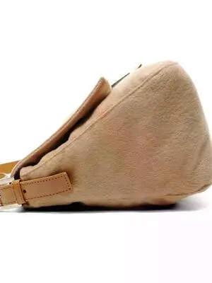 Fendi Wool Felt Baguette Shoulder Bag - Brown
