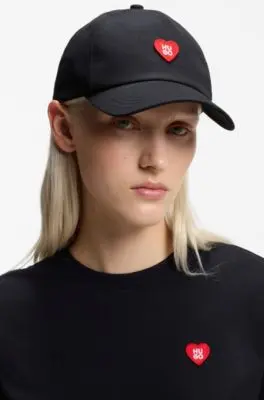Hugo Cotton Twill Cap With Heart Branding