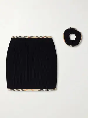 Burberry Hunza G Devyn Checked Original Crinkle Coverup - Black