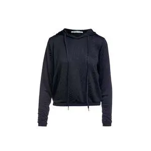 CONQUISTA 2-young Textured Hooded Long Sleeve Top