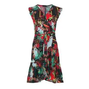 CONQUISTA Tropical Tapestry Viscose Dress