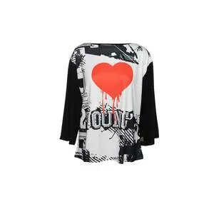 CONQUISTA Sheer Back Wide Sleeve Top