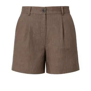 CONQUISTA Linen Pleated Shorts
