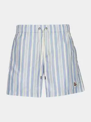 Moncler Striped Swim Shorts - Blue