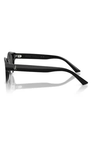 JIMMY CHOO Oval Sunglasses - Black/dark Grey
