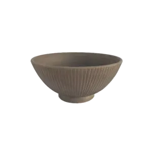 UNE VIE NOMADE Large Earth Lines Serving Bowl - Brown