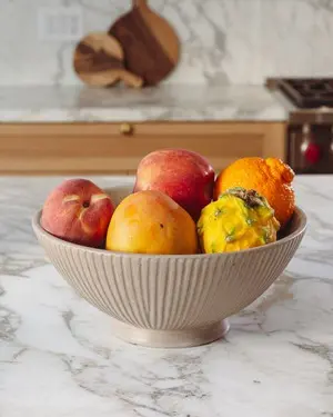 UNE VIE NOMADE Large Earth Lines Serving Bowl