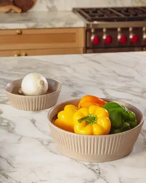 UNE VIE NOMADE Earth Lines Serving Bowl