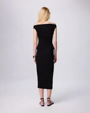 THEO THE LABEL Thetis Techno Pencil Skirt