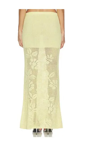CAPITTANA Mallory Embroidered Knit Maxi Skirt