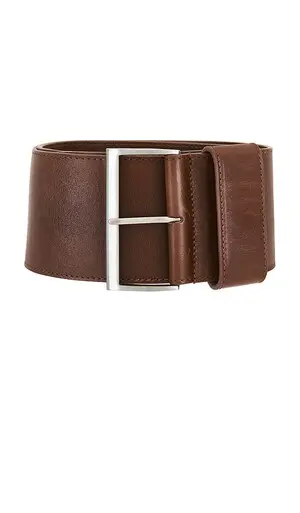 ST. AGNI Wide Classic Belt - Chestnut