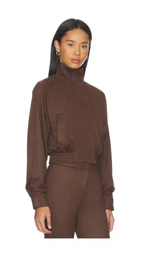 Superdown Faux Suede Zip-up Jacket