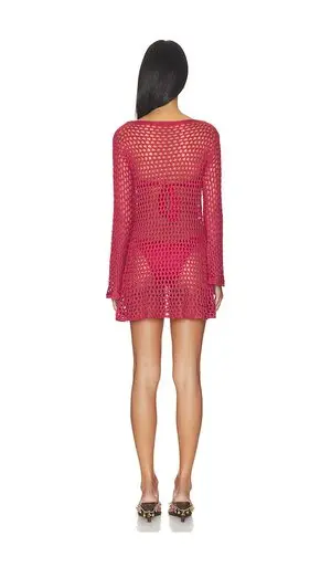 VIX PAULA HERMANNY Belle Short Cover Up In Red - Burgeon