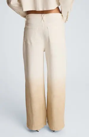 KENNETH COLE Ombré Comfort Stretch High Waist Wide Leg Jeans