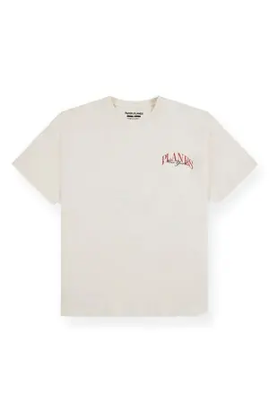 PAPER PLANES Planes Ny Apple Cotton Graphic T-shirt - Eggshell