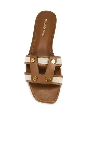 Veronica Beard Via Slide Sandals - Brown