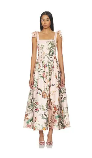 Alice + Olivia Hana Tie Strap Midi Dress - Rose