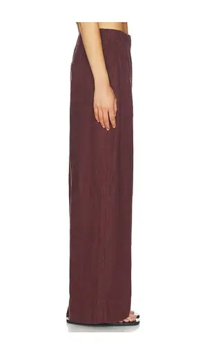Beyond Yoga Easy Wide Leg Linen Pant - Brown
