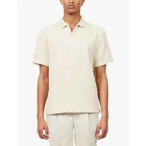 NOBL Alexander Open-neck Knitted Polo Top