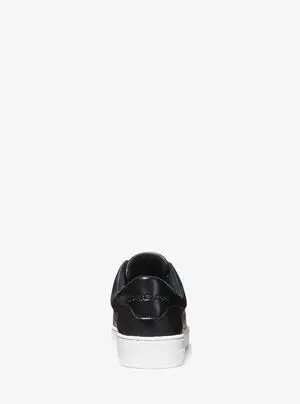 Michael Kors Keaton Leather Zip-up Low Top Sneakers - Black